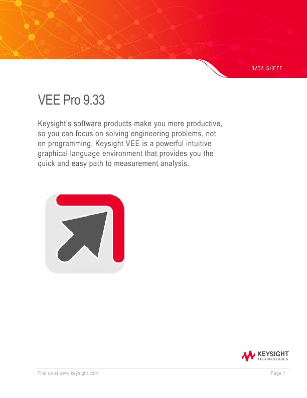 VEE Pro 9.33 PDF Asset Page | Keysight